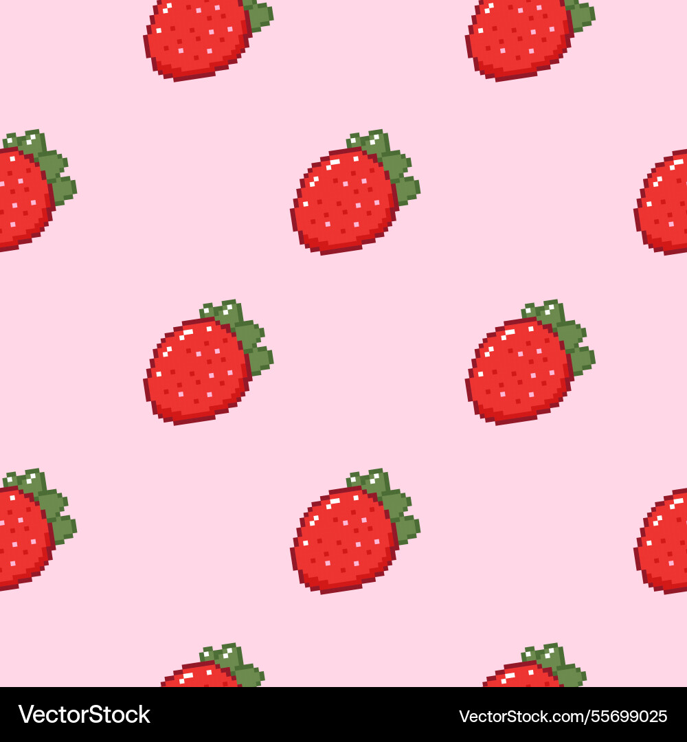 Seamless strawberry pattern Royalty Free Vector Image
