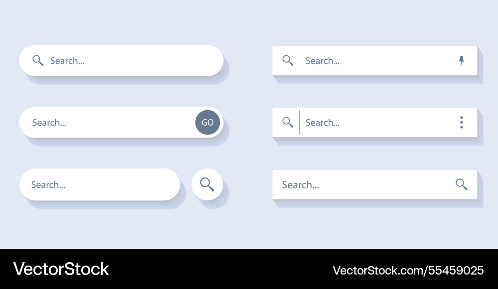 Search bar for ui design and web site Royalty Free Vector