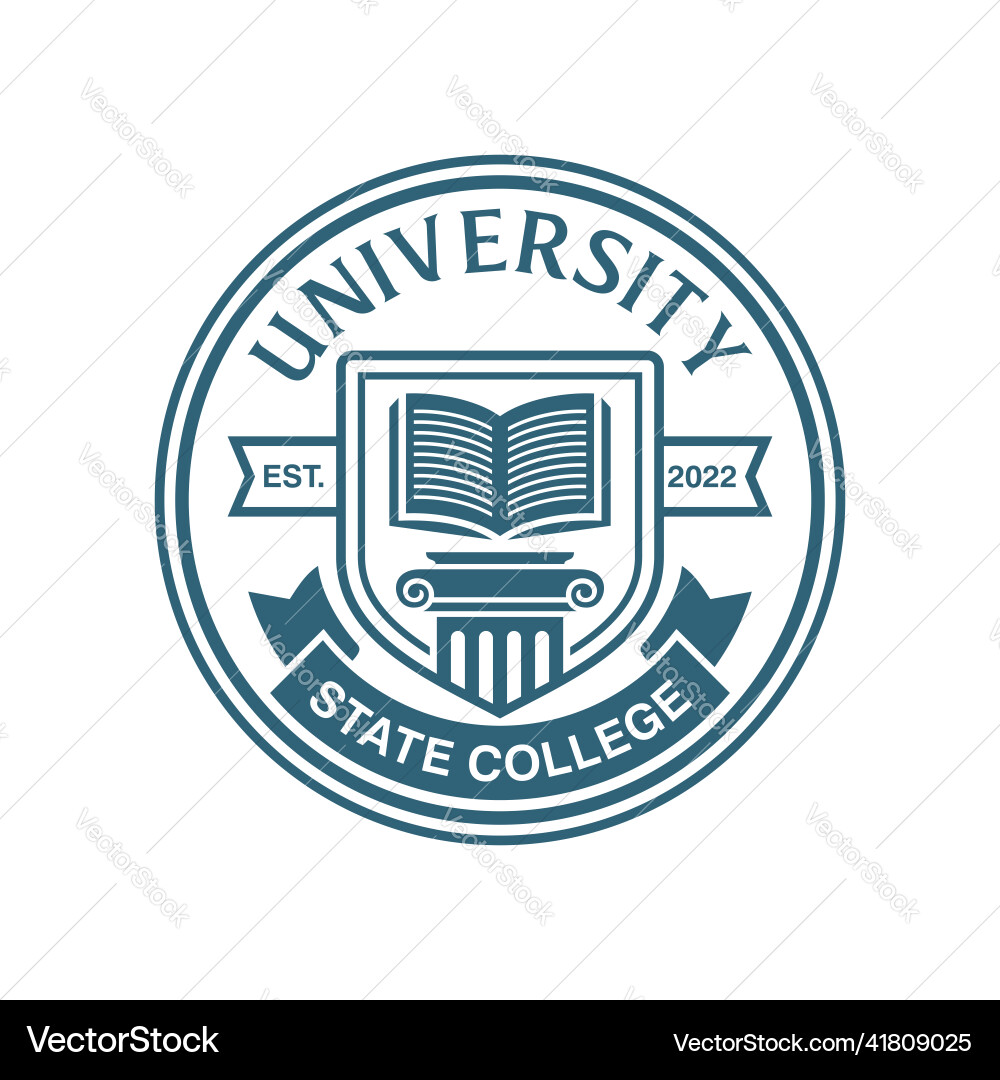 University logo design template Royalty Free Vector Image