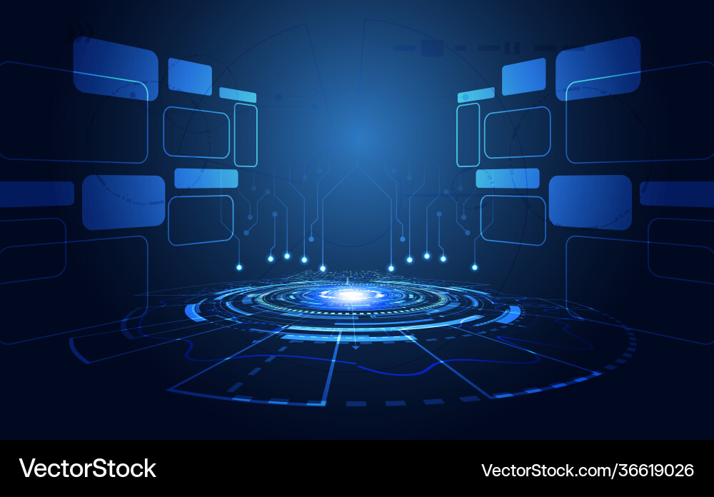 Abstract technology ui futuristic concept hud Vector Image