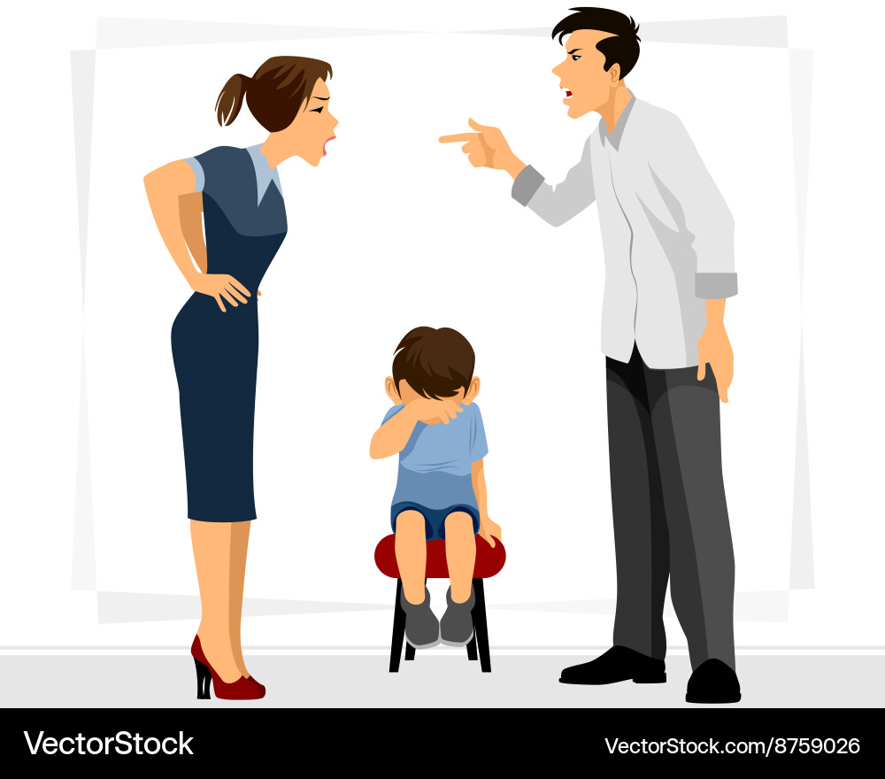 Arguments Between Parents Royalty Free Vector Image