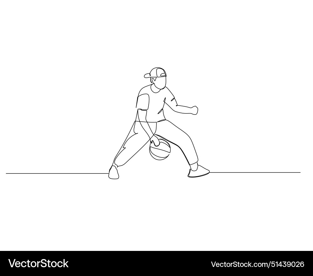 Continuous single line drawing of street Vector Image