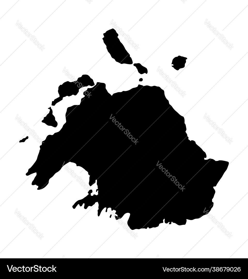 Efate island map silhouette Royalty Free Vector Image
