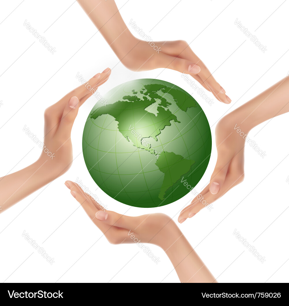 Green earth Royalty Free Vector Image - VectorStock