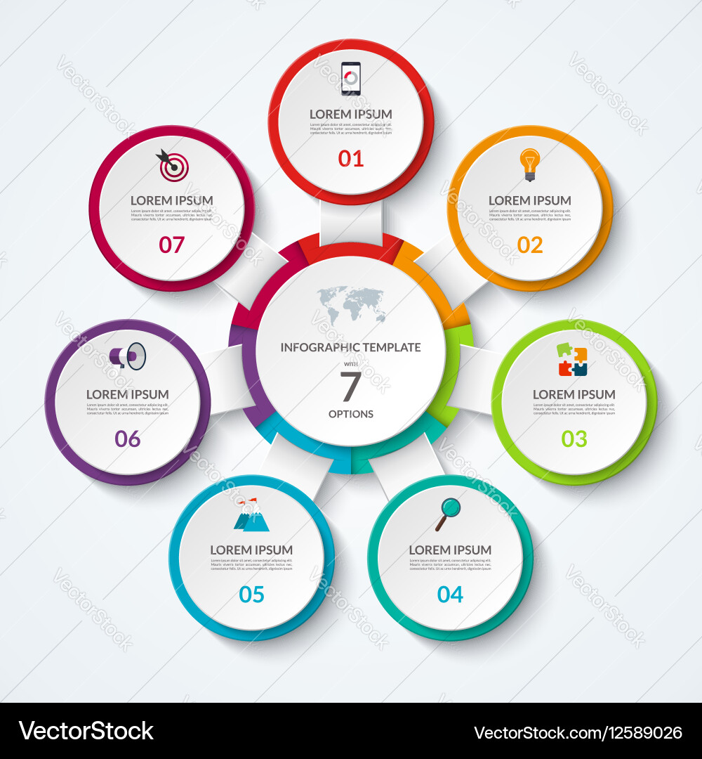 Numbered Options Chart Diagram Royalty Free Vector Image