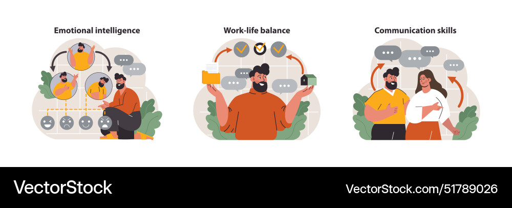 Personal growth set professional Royalty Free Vector Image