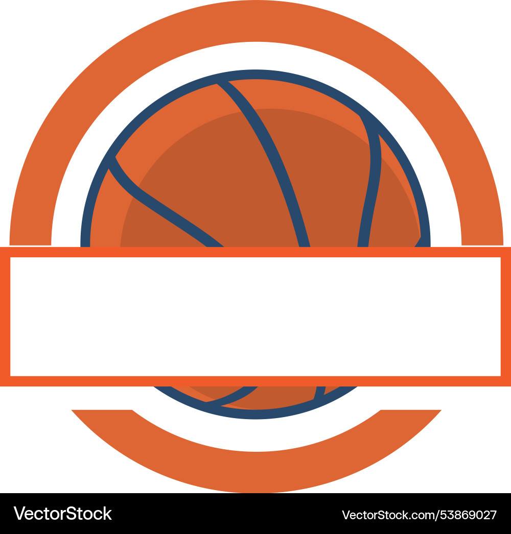 Basketball logo isolated Royalty Free Vector Image