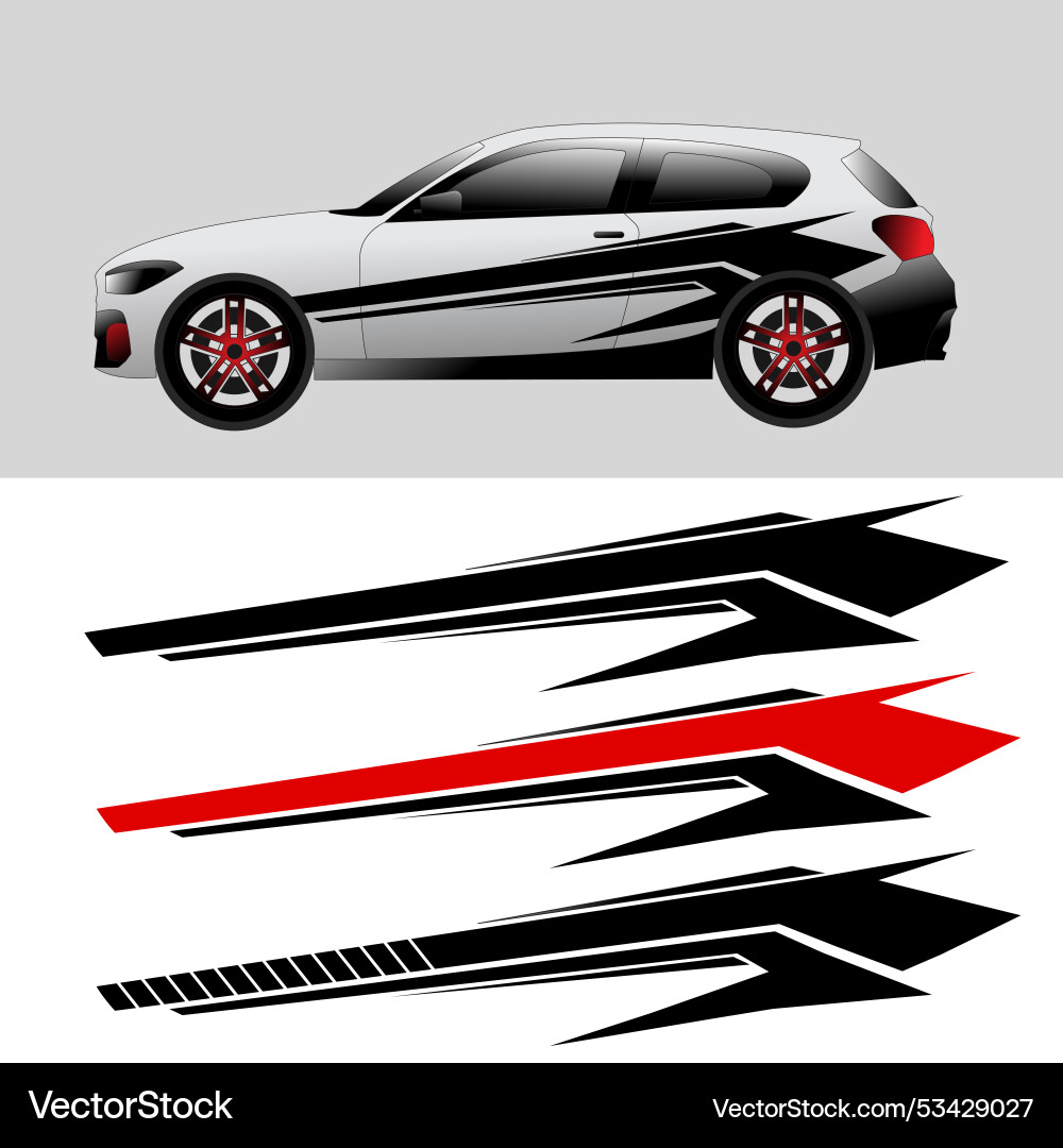 Car wrapping sticker Royalty Free Vector Image