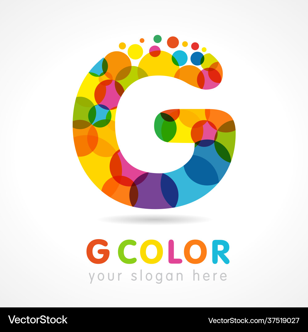 Colored g logo Royalty Free Vector Image - VectorStock