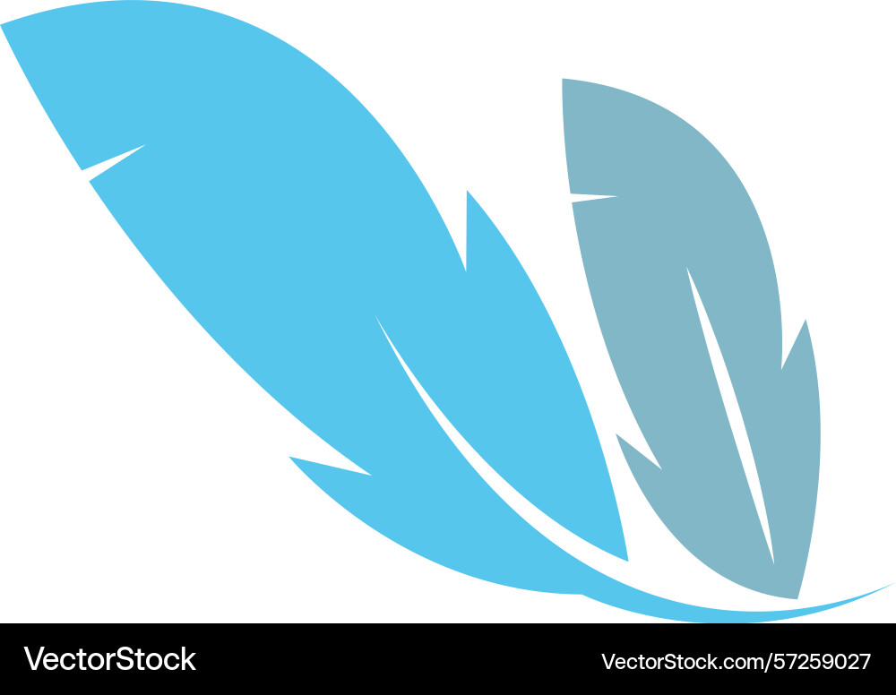 Feather icon logo Royalty Free Vector Image - VectorStock