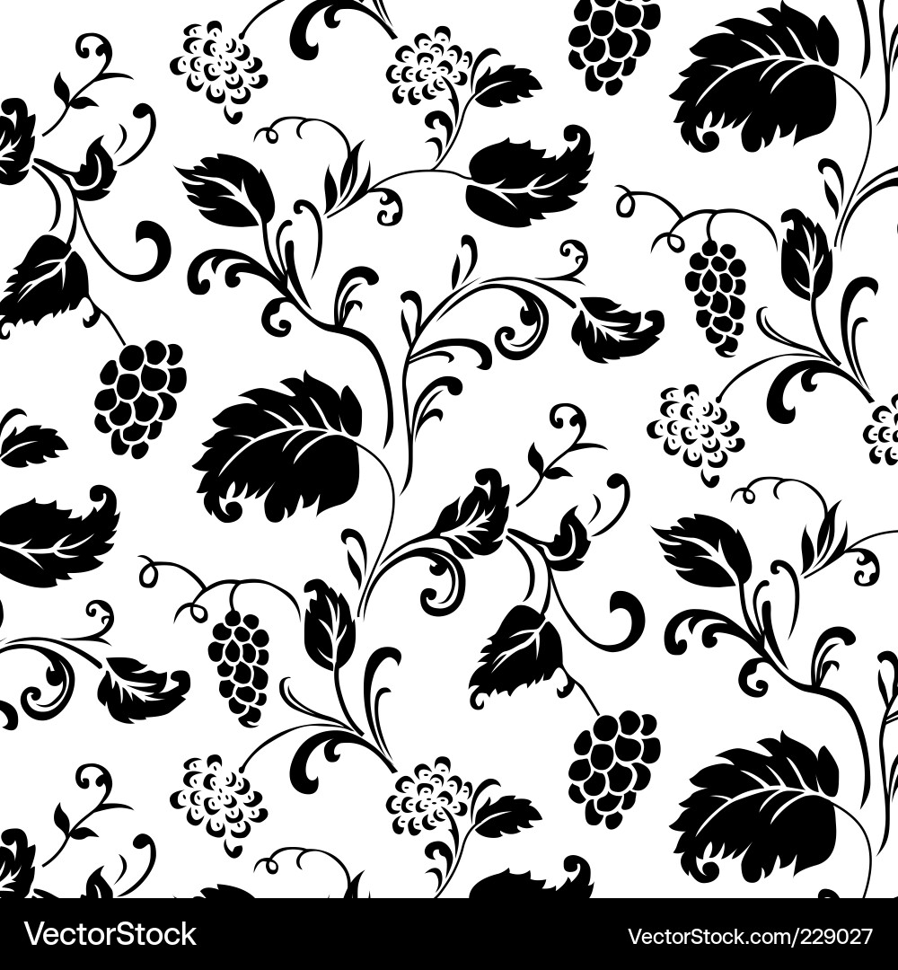 Grape vine pattern Royalty Free Vector Image - VectorStock