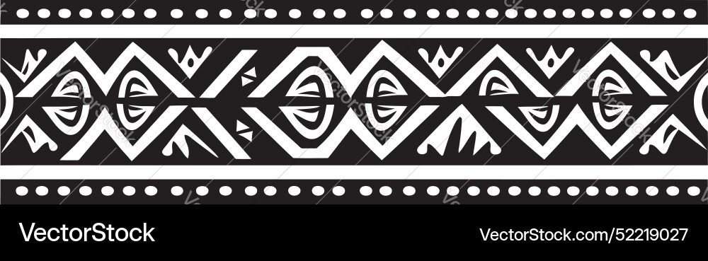 Heritage lines ethnic style logo design in black Vector Image