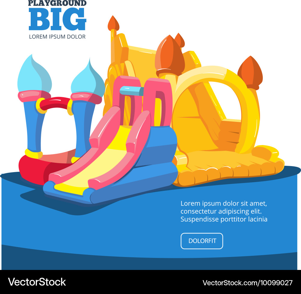 Inflatable castles Royalty Free Vector Image - VectorStock