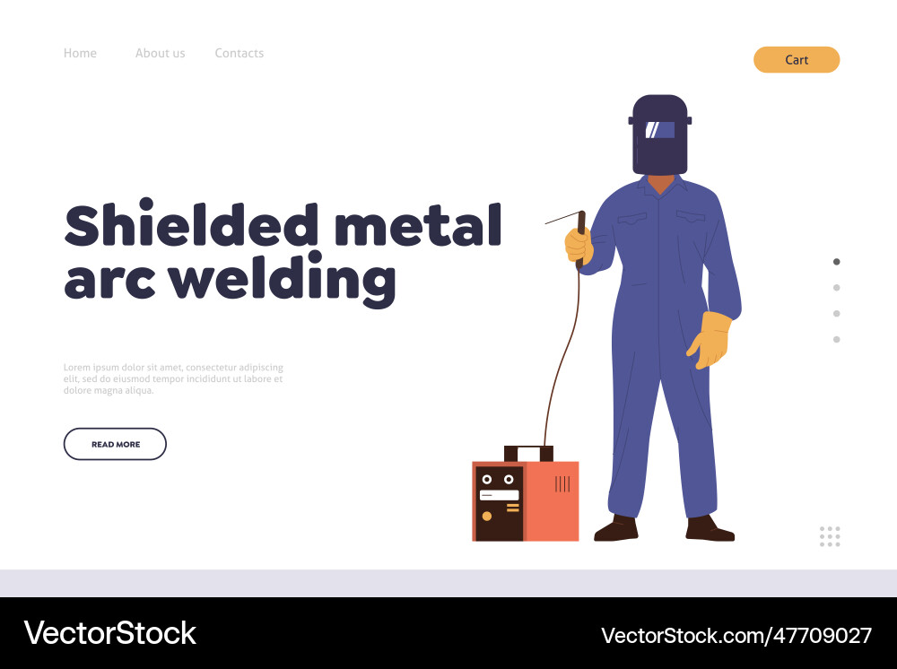 Shielded metal arc welding professional online Vector Image