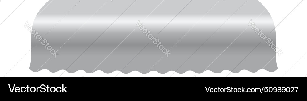 Shop awning canopy mock up with wavy edge 3d Vector Image
