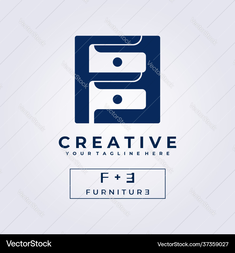 Table furniture decor logo icon symbol creative Vector Image