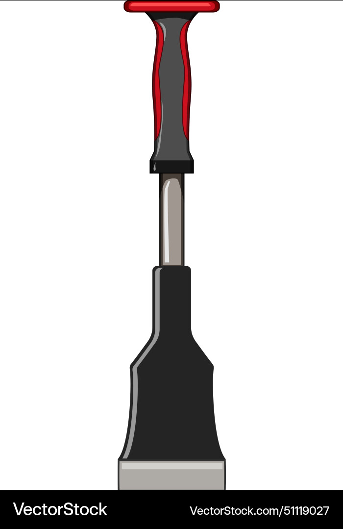 Tool brick chisel cartoon Royalty Free Vector Image