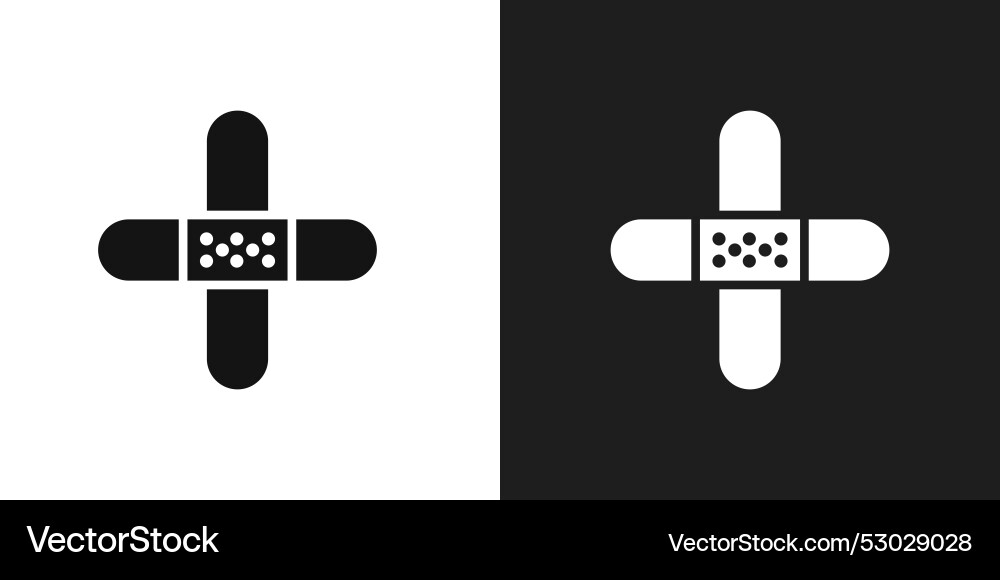 Band aid icon logo set Royalty Free Vector Image