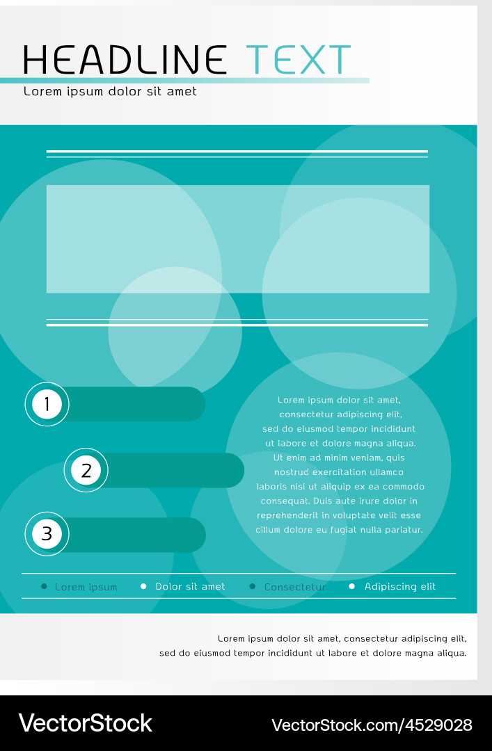 Blue brochure design template Royalty Free Vector Image