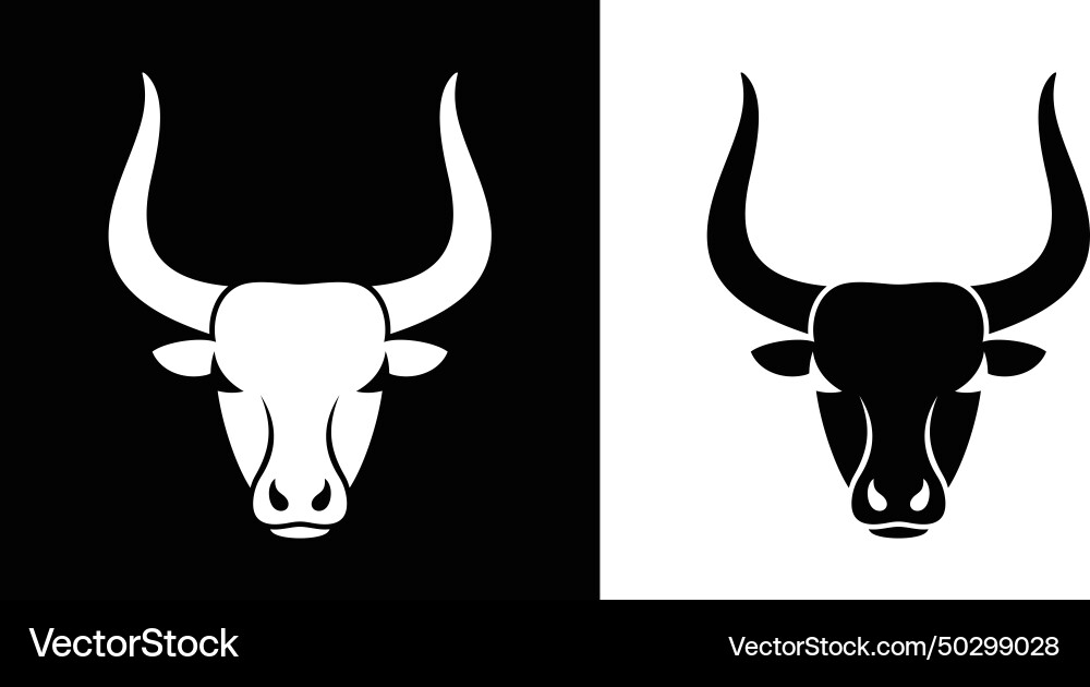 Bull head Royalty Free Vector Image - VectorStock