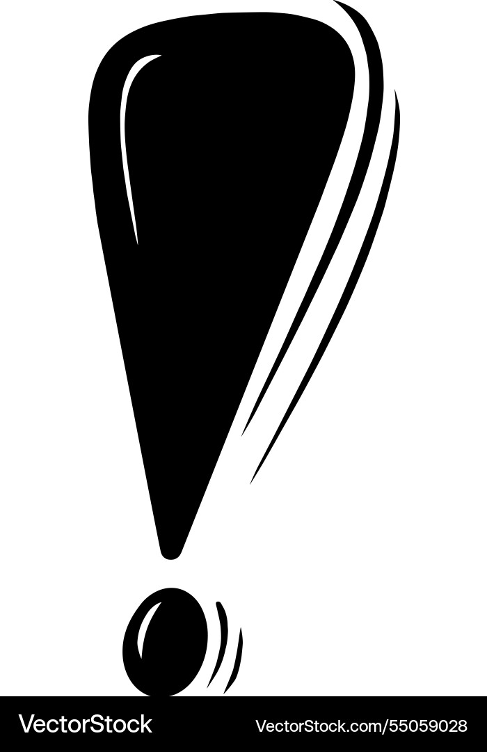 Cartoon exclamation mark Royalty Free Vector Image