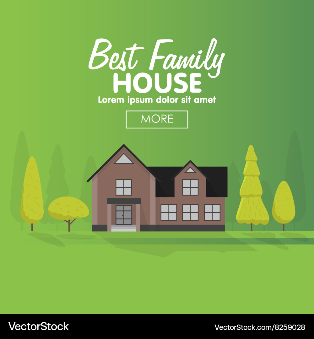 Cozy Cottage House Royalty Free Vector Image - VectorStock