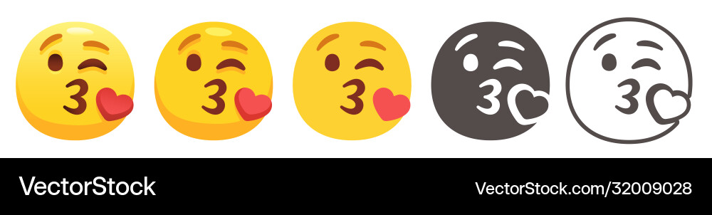 Kiss emoji Royalty Free Vector Image - VectorStock