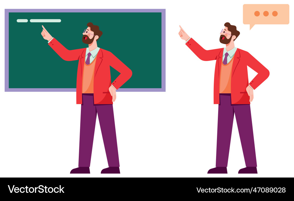 Professor on white Royalty Free Vector Image - VectorStock