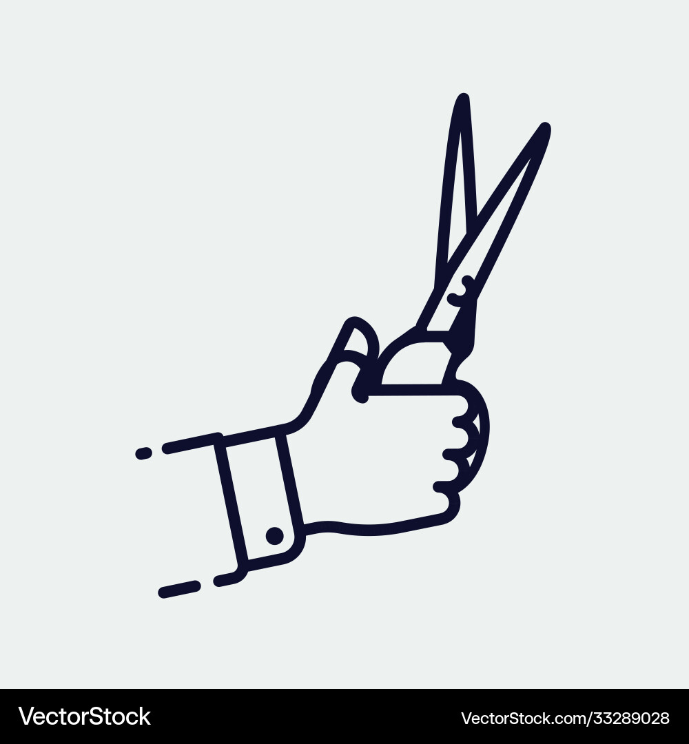 Quality monoweight linear design element on hand Vector Image