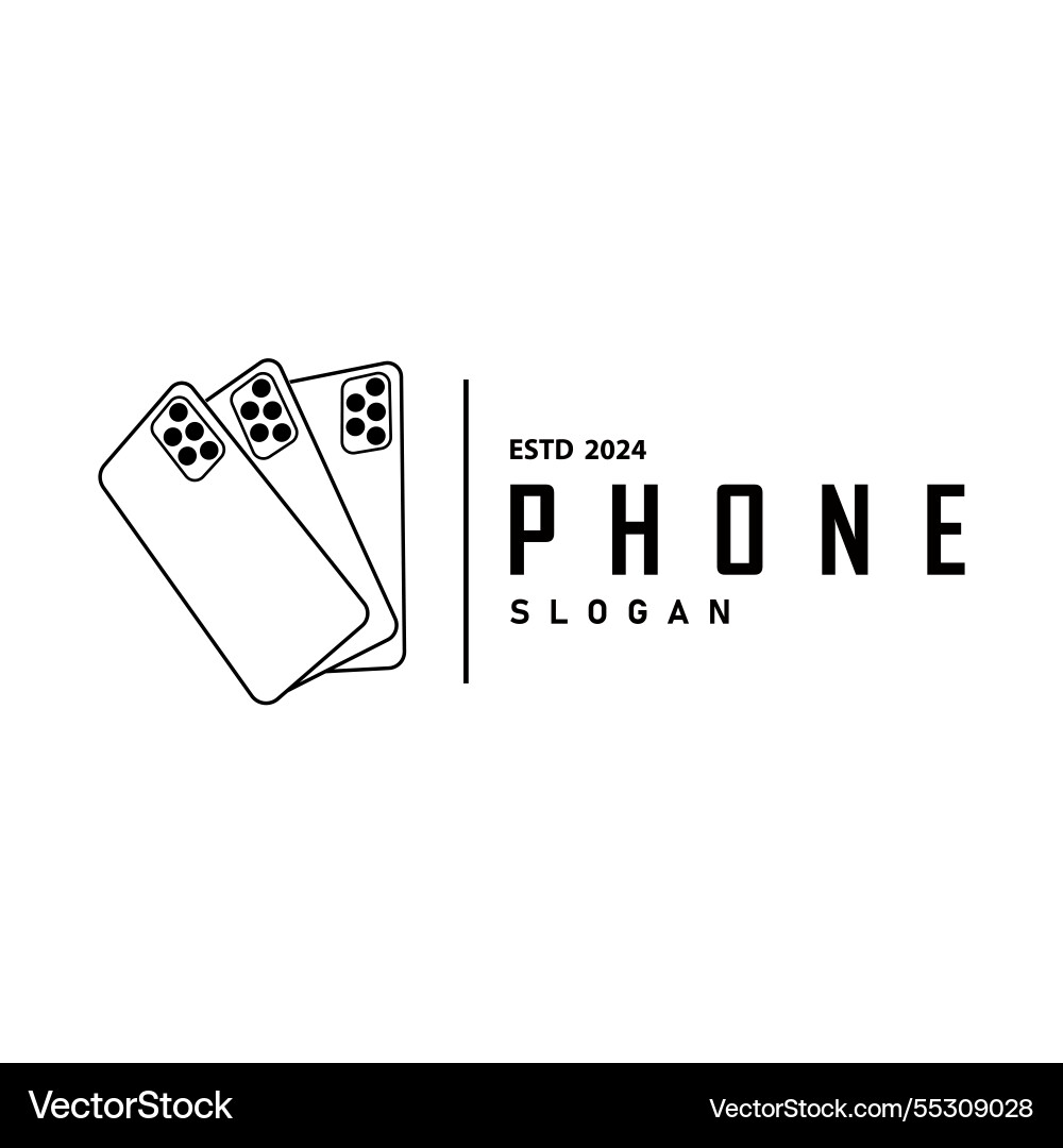Smart phone logo design modern telephone Vector Image