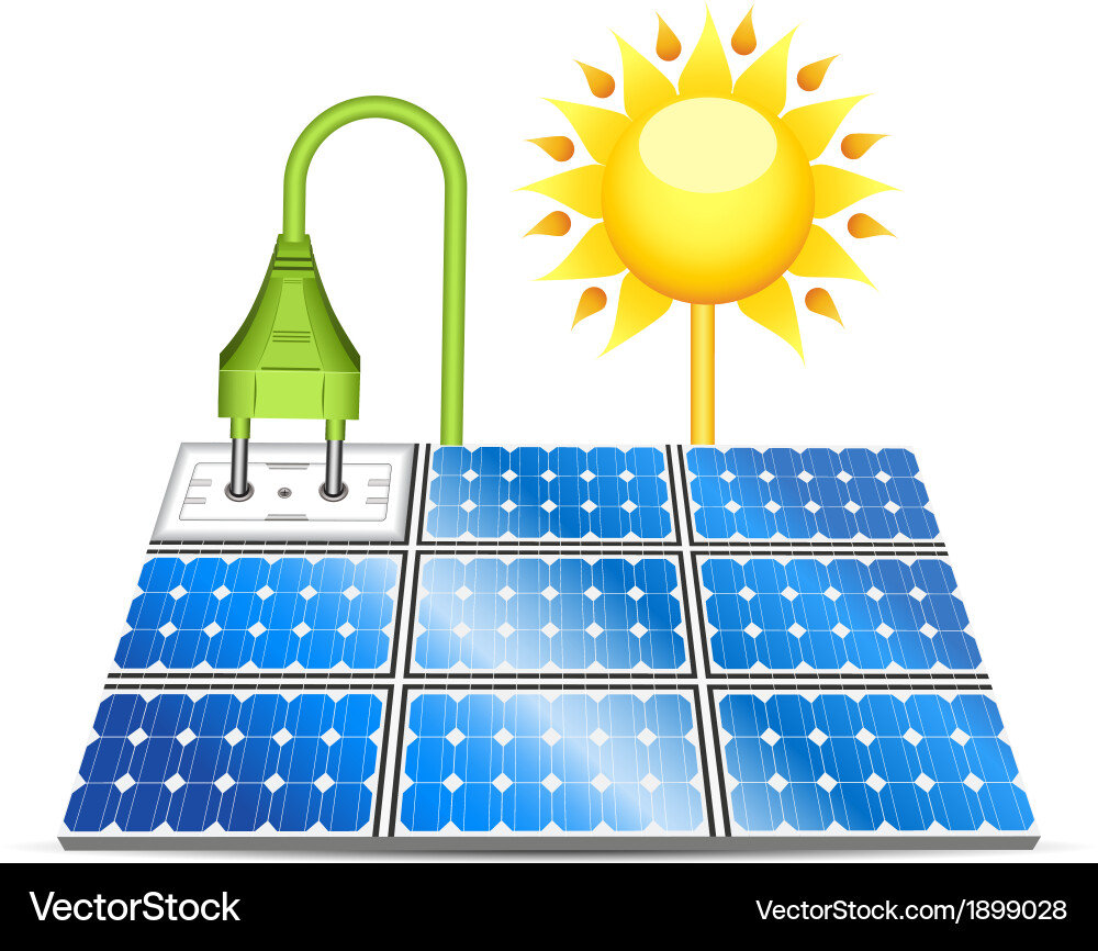 Solar panel Royalty Free Vector Image - VectorStock
