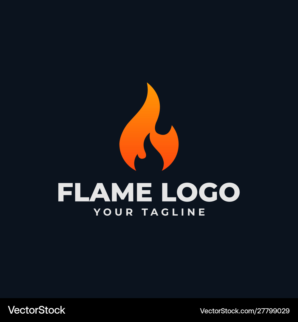Abstract fire flame burn logo design template Vector Image