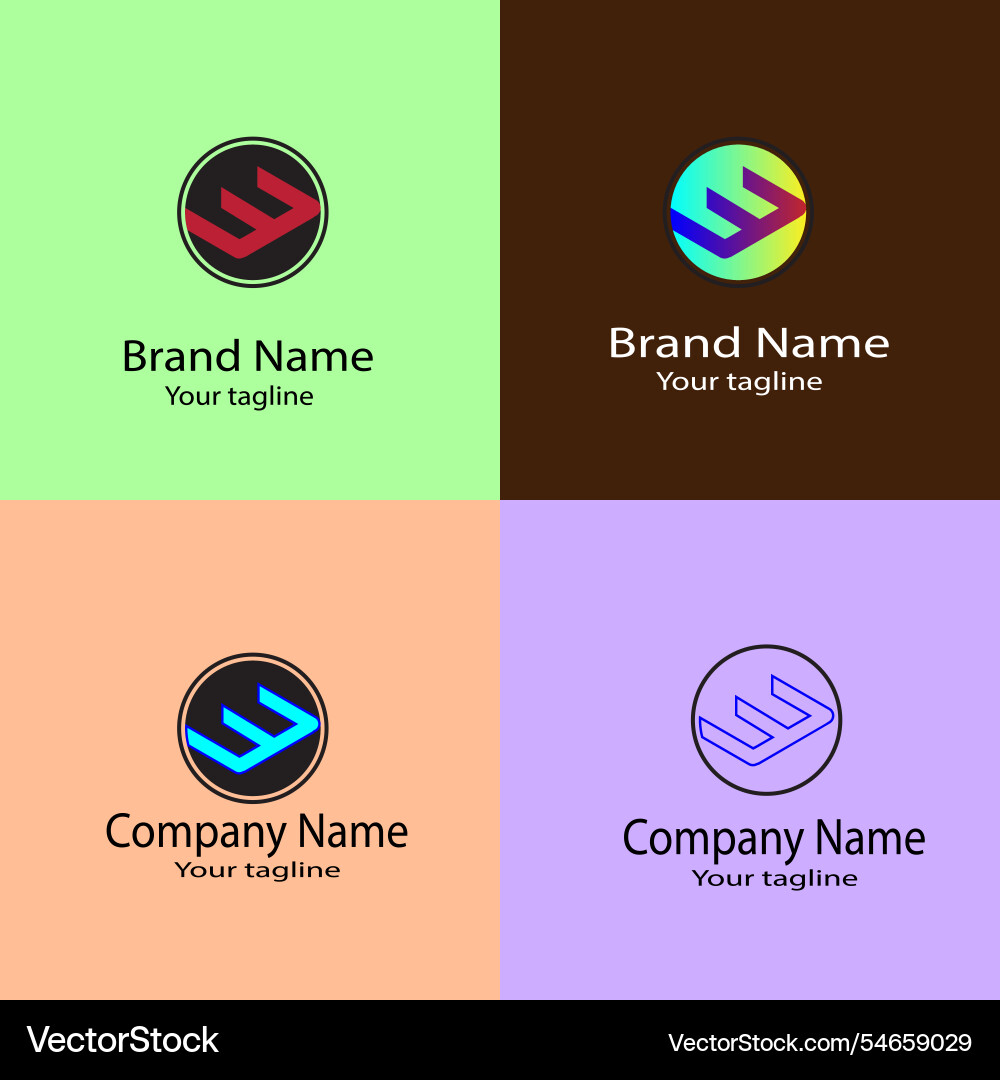 Beautiful unique logo design Royalty Free Vector Image