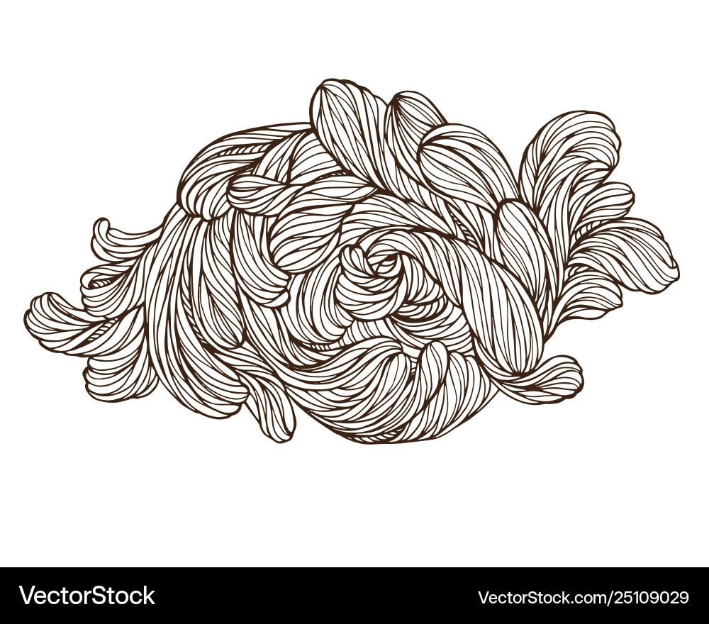 Hand drawn ornamental highly detailed abstract Vector Image