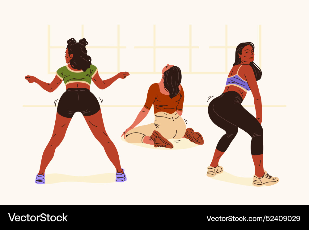 Hand Drawn Twerk Dance Royalty Free Vector Image 3939