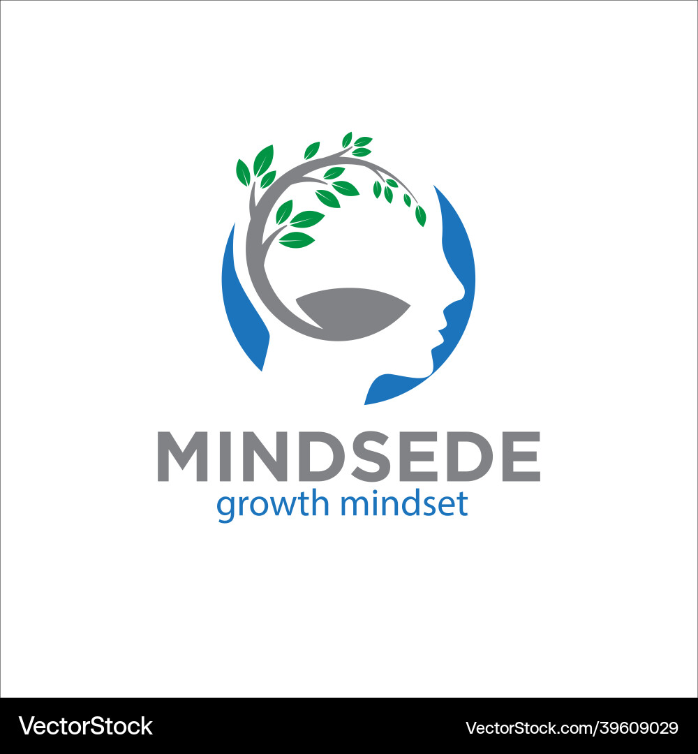 Mind growth health logo designs for good Vector Image