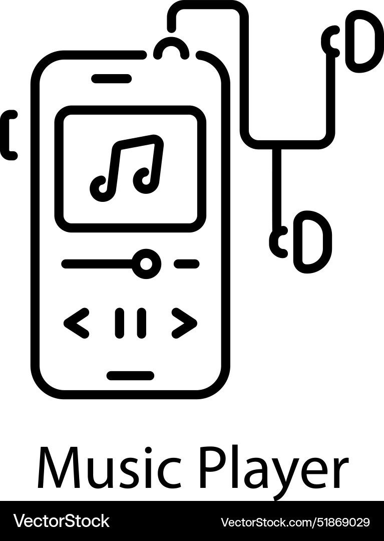 Music player Royalty Free Vector Image - VectorStock