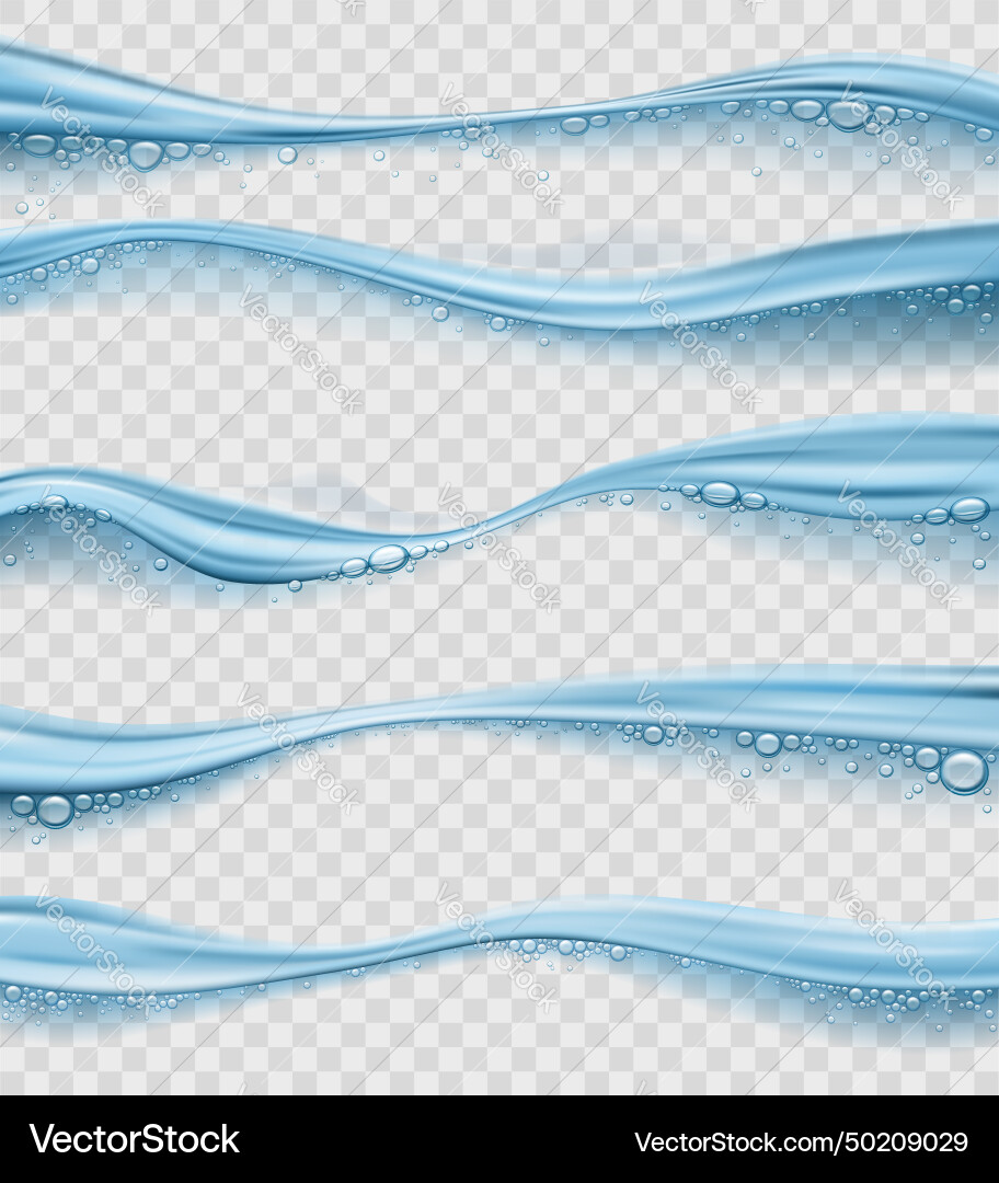 Realistic water surface splash pool waterline wave