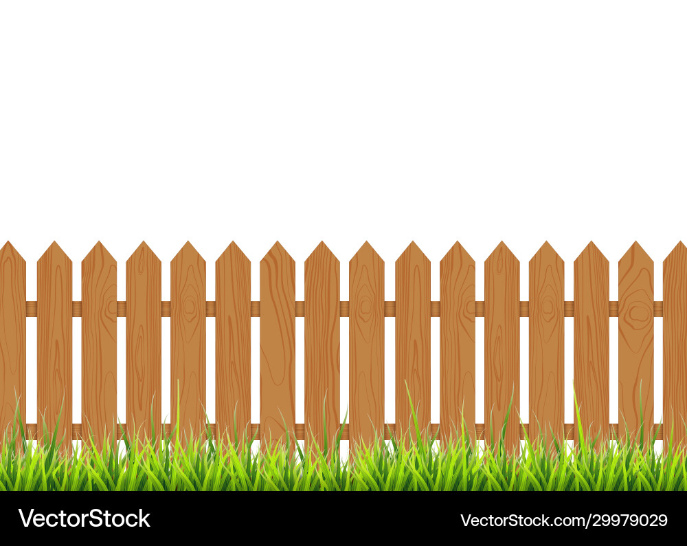 Rustic Wooden Fence Royalty Free Vector Image - VectorStock