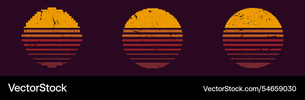 Abstract geometric shapes with horizontal stripes Vector Image