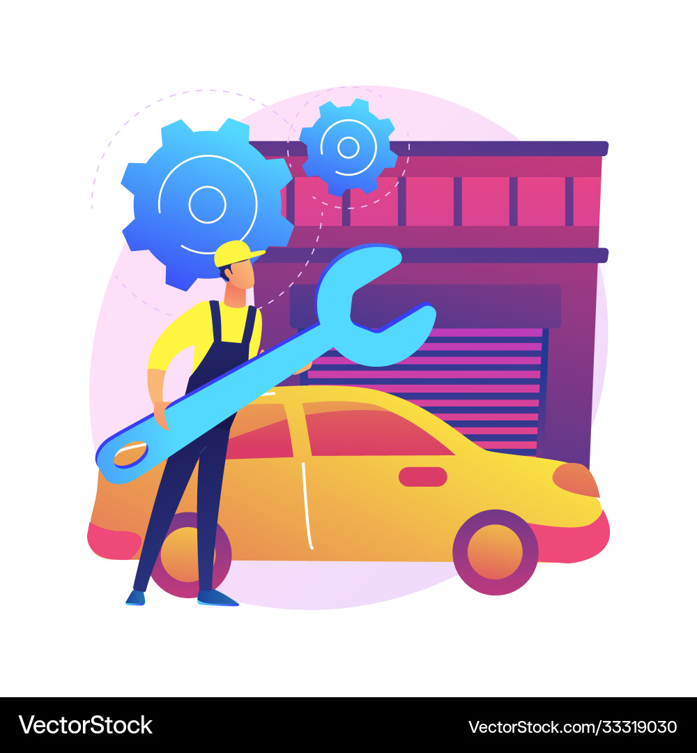 Auto detailing abstract concept Royalty Free Vector Image