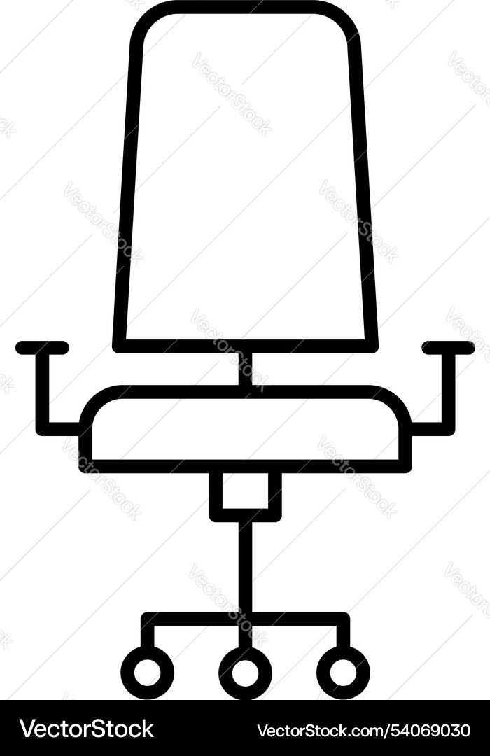Chair line icon design Royalty Free Vector Image