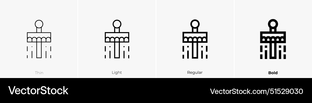 Free fall icon thin light regular and bold style Vector Image