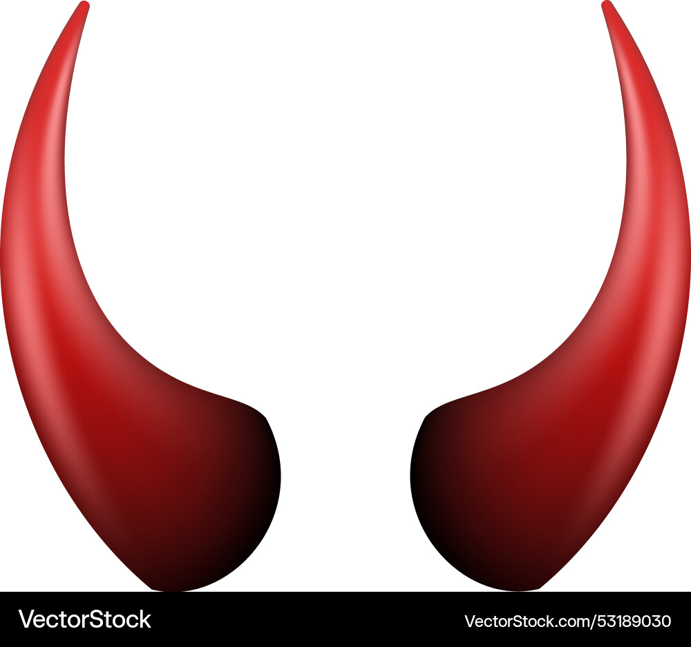 Isolated red devil horns design perfect Royalty Free Vector
