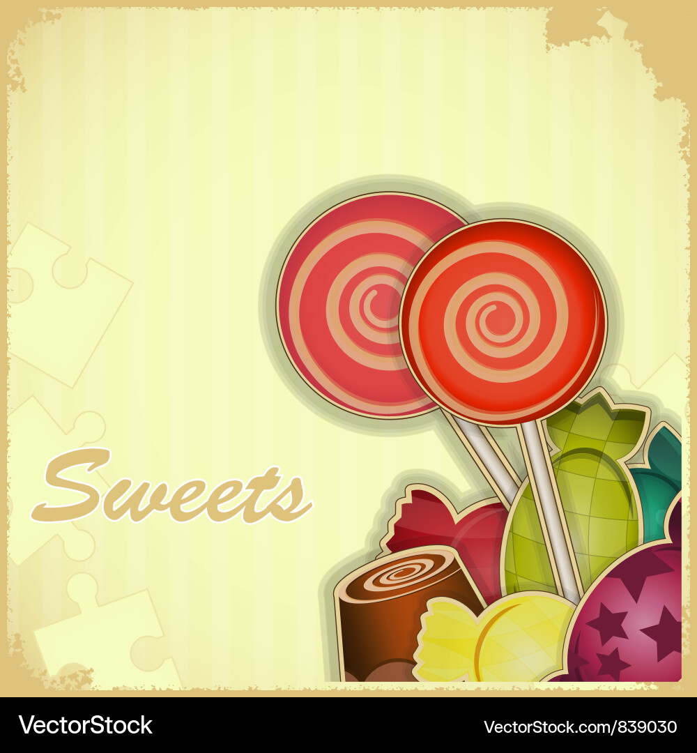 Retro Candy Background Royalty Free Vector Image