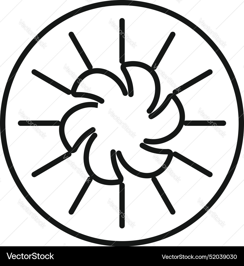 Round ornament with rotating blades for decoration