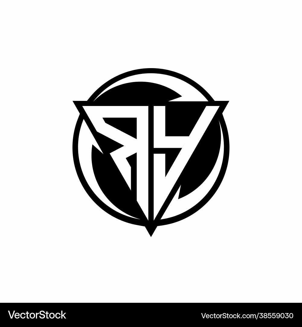 Ry logo monogram design template Royalty Free Vector Image