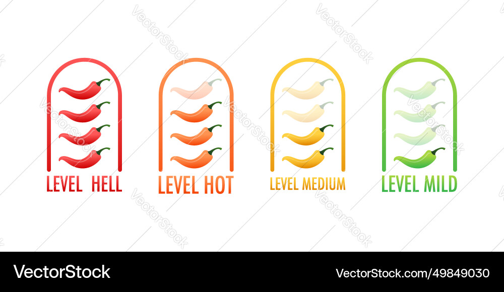 Spicy Food Heat Intensity Scale Royalty Free Vector Image