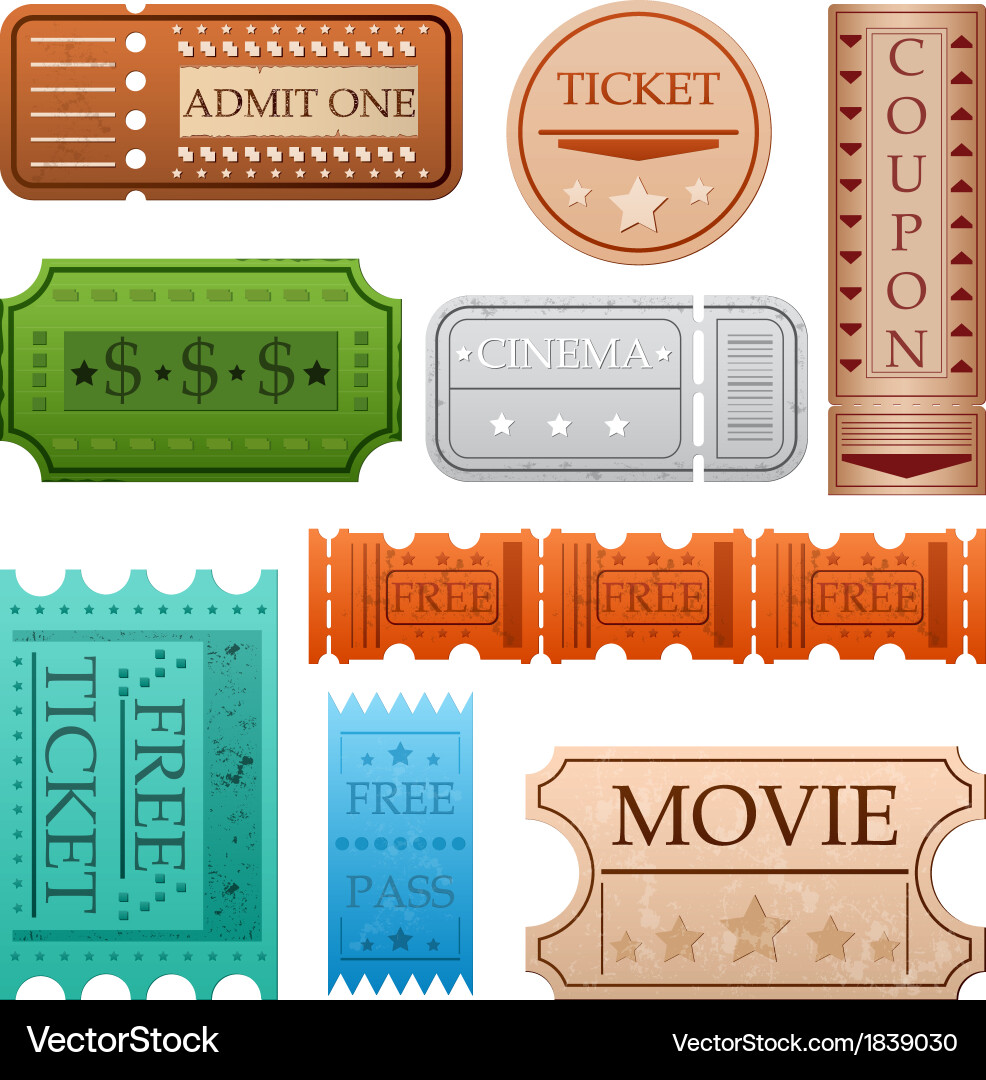 Tickets Royalty Free Vector Image - VectorStock