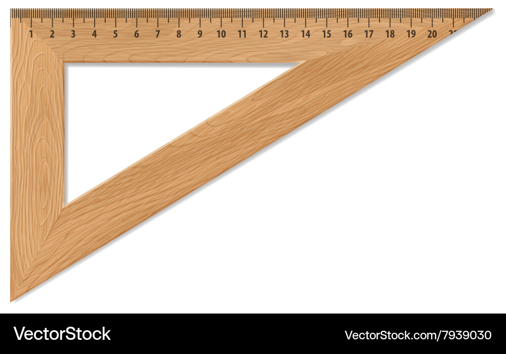 Wooden triangle Royalty Free Vector Image - VectorStock